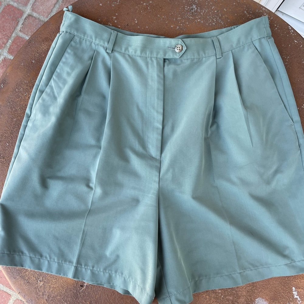 Vtg High Rise Pleated Shorts - Gem